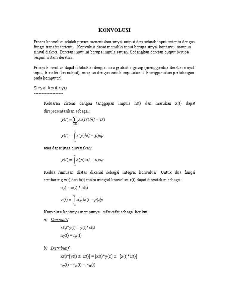 Jadi KONVOLUSI | PDF | Metode & Bahan Ajar | Komputer