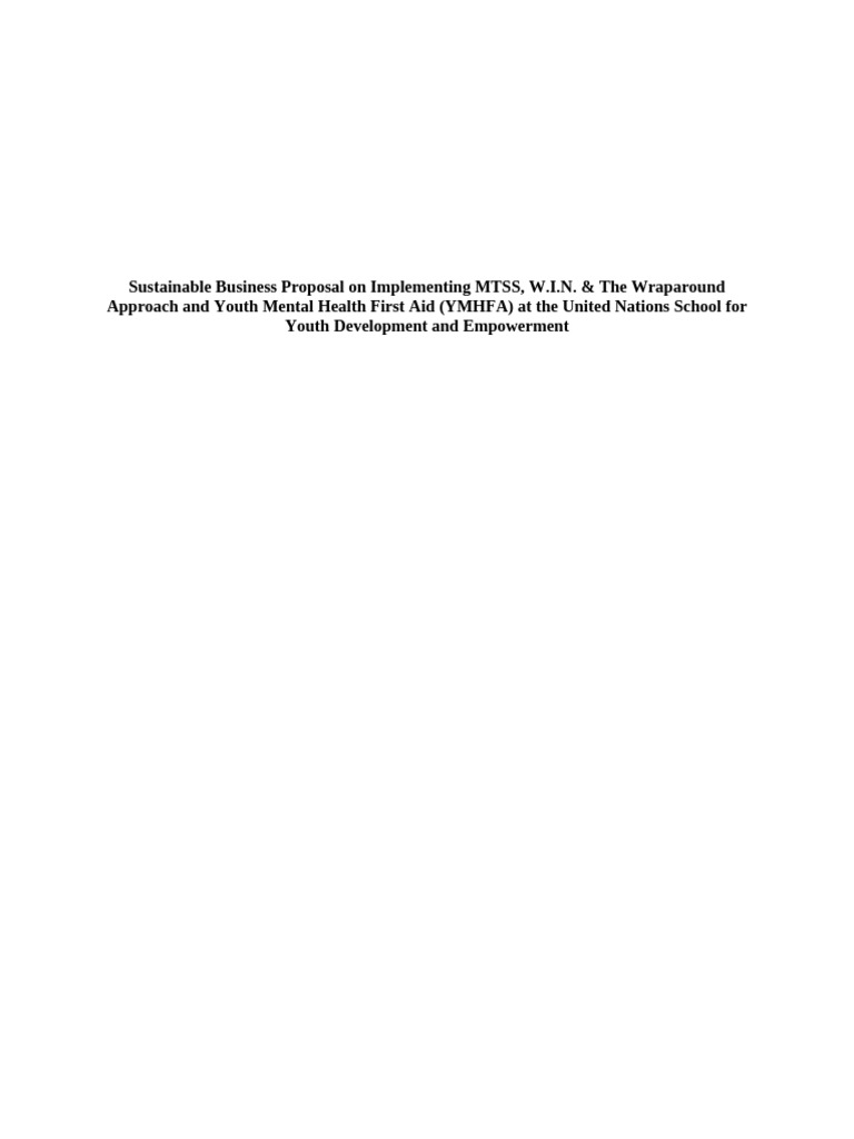 Module 10 Final Copy Sustainable Business Proposal on Implementing MTSS ...
