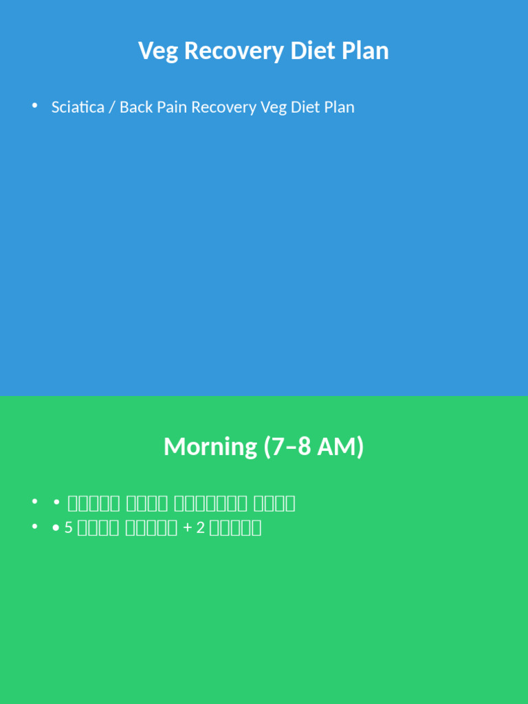 Colourful Veg Recovery Diet Plan | PDF