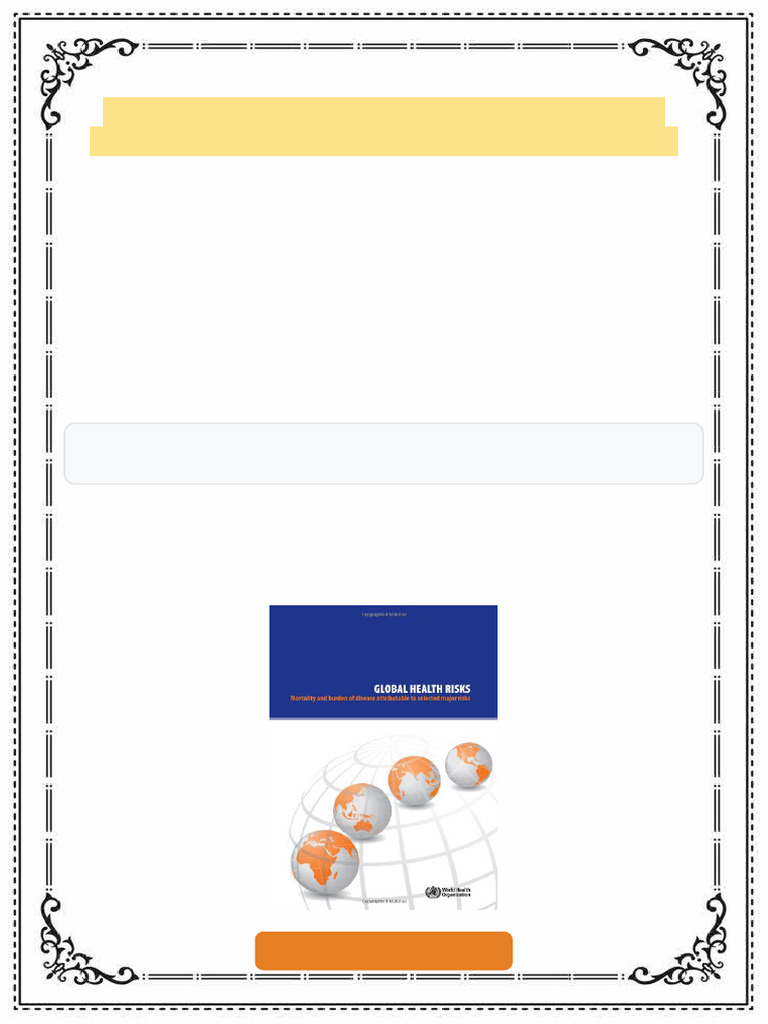 Global Health Risks World Health Organization ebook study edition | PDF ...