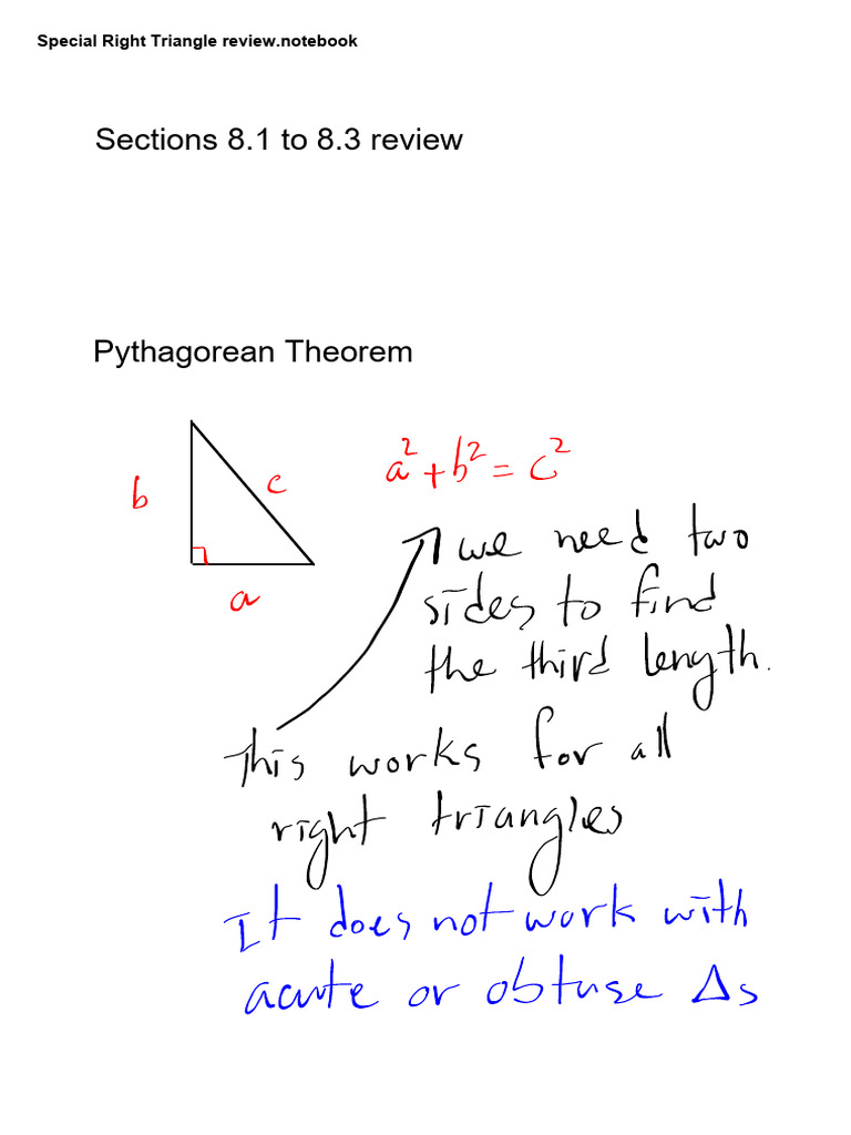 Special Right Triangle Review in PDF | PDF