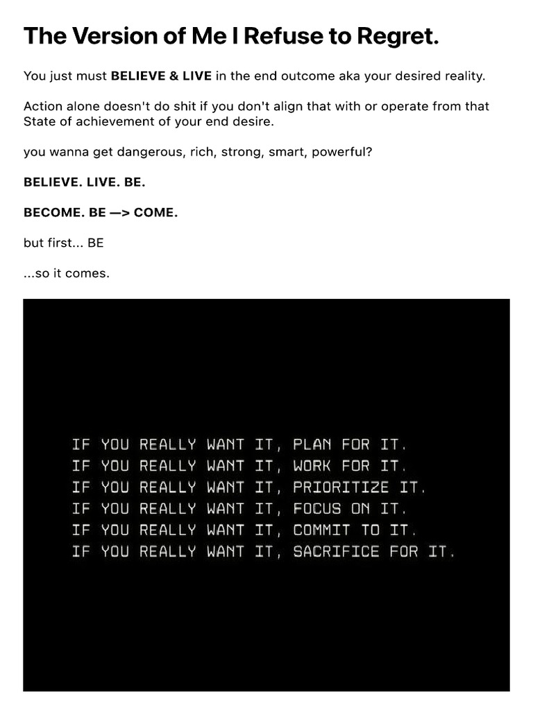 The Version of Me I Refuse To Regret | PDF
