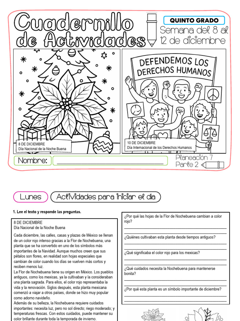 5° Cuad parte 2-3 | PDF | Derechos humanos | Nochebuena