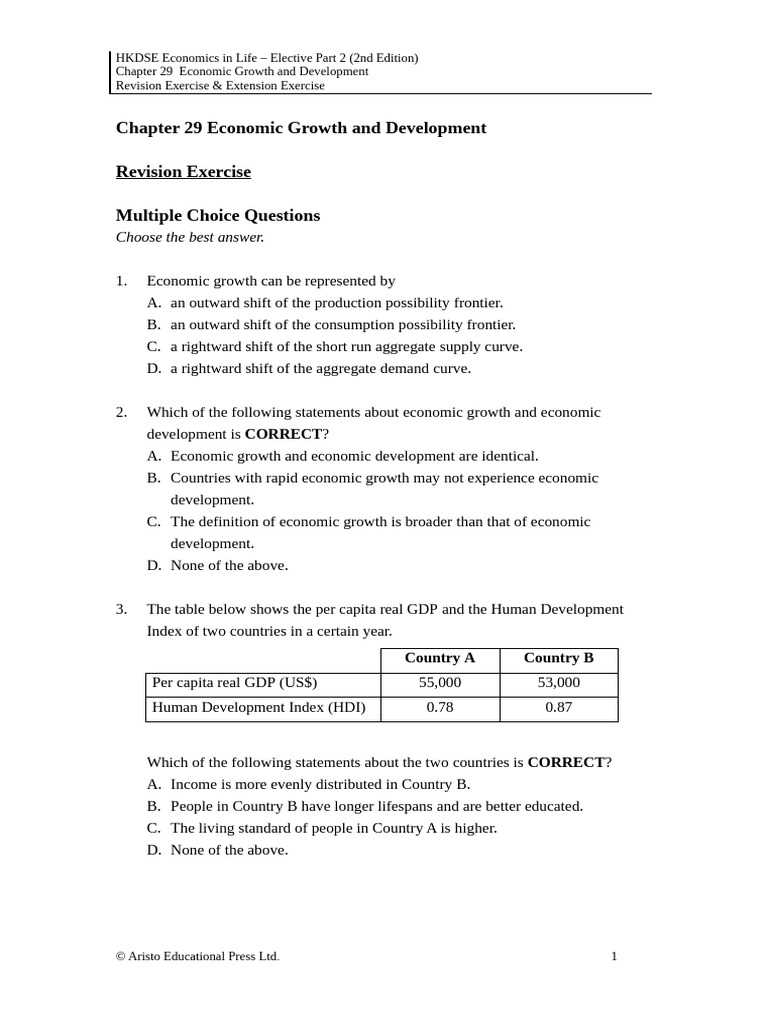 Chp 29 Economic Growth and Development | PDF | Human Development Index ...