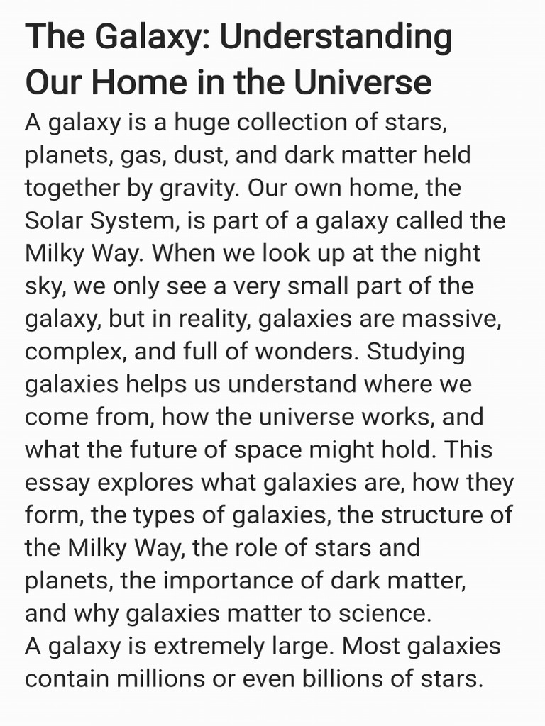 The Galaxy | PDF