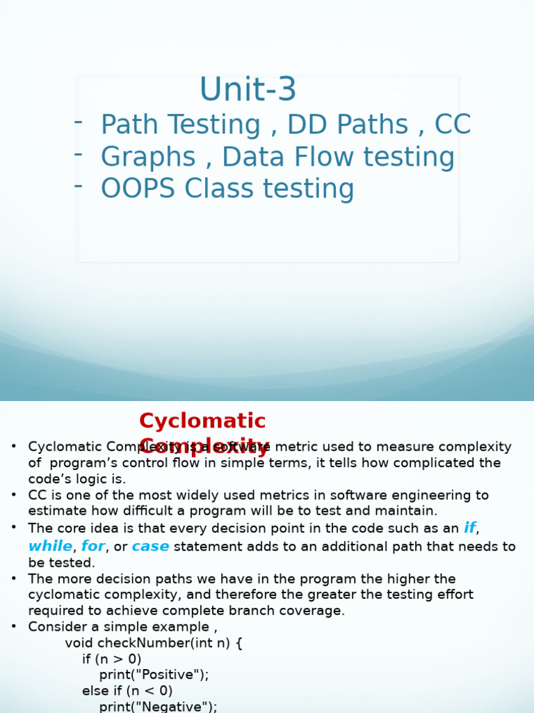 06 - Path Testing, CC, Data Flow Testing | PDF | Graph Theory ...