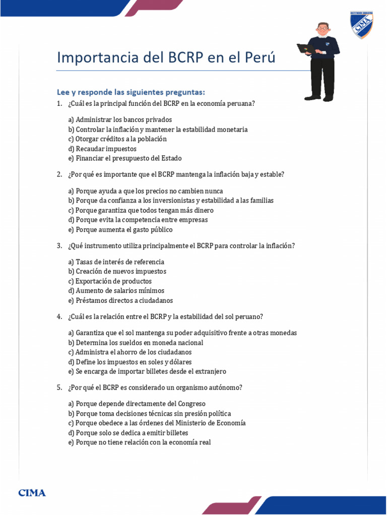 Funciones del BCRP en la economía peruana | PDF
