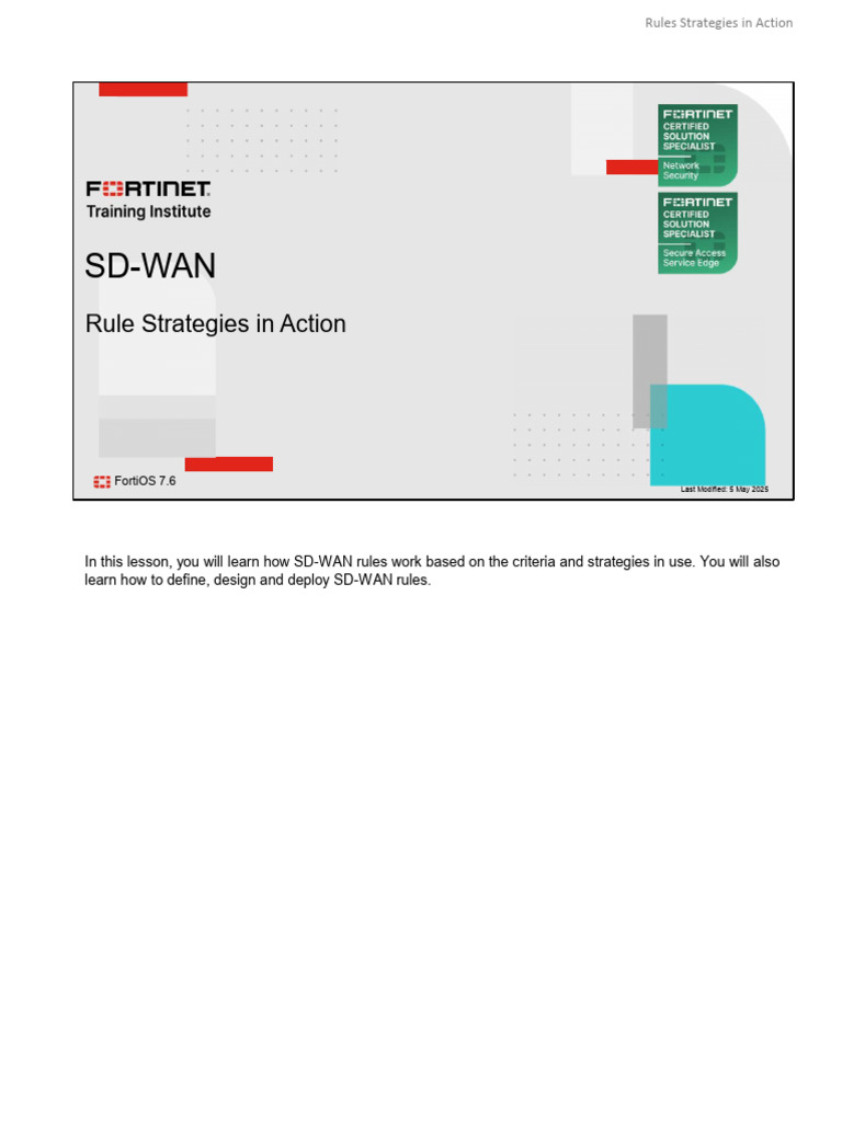 SD-WAN Rule Strategies Explained | PDF | Load Balancing (Computing ...