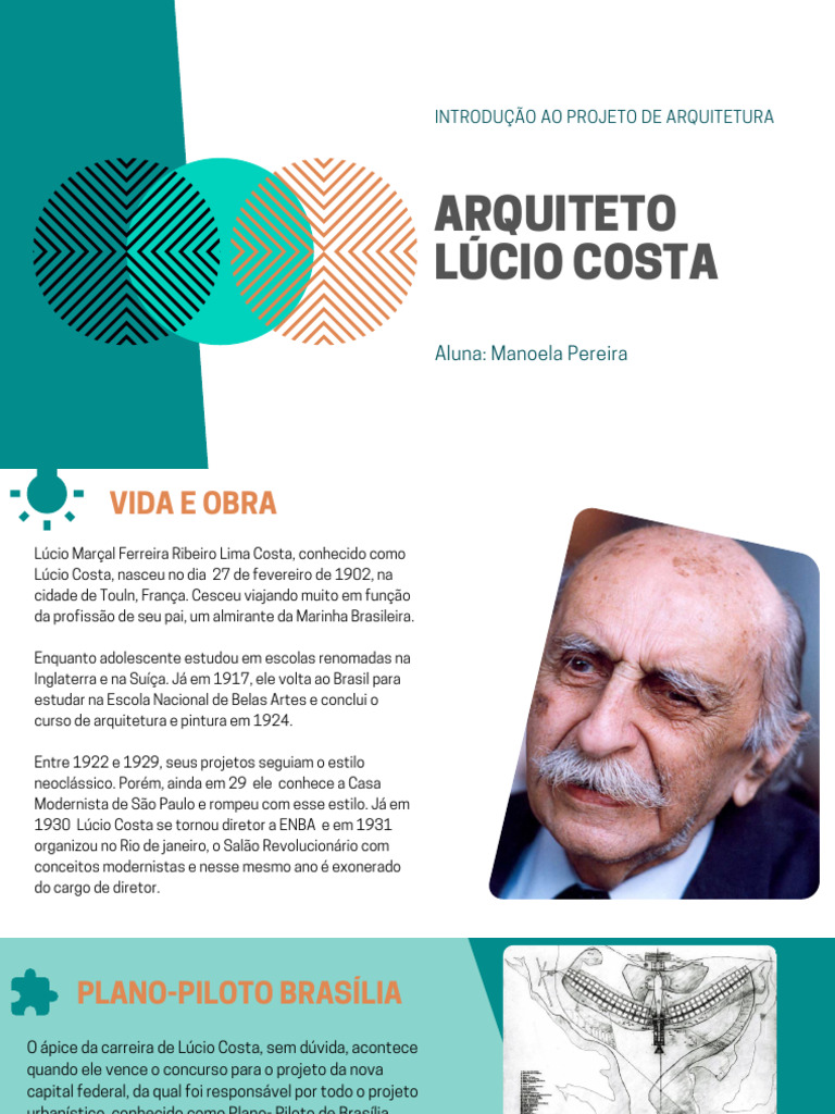 Vida e Obra de Lúcio Costa em Brasília | PDF