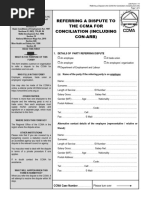 CCMA Form 7.11: Dispute Referral Guide | PDF | Labour Law | Employment