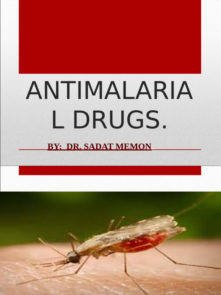 Antimalarial Drugs .. | PDF | Malaria | Plasmodium
