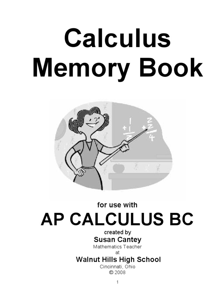 Cantey - Calculus Memory Book | PDF | Derivative | Maxima And Minima