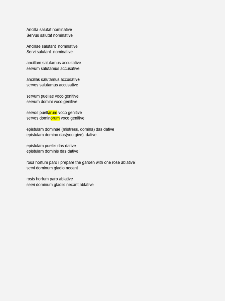 Ancilla Salutat Nominative | PDF