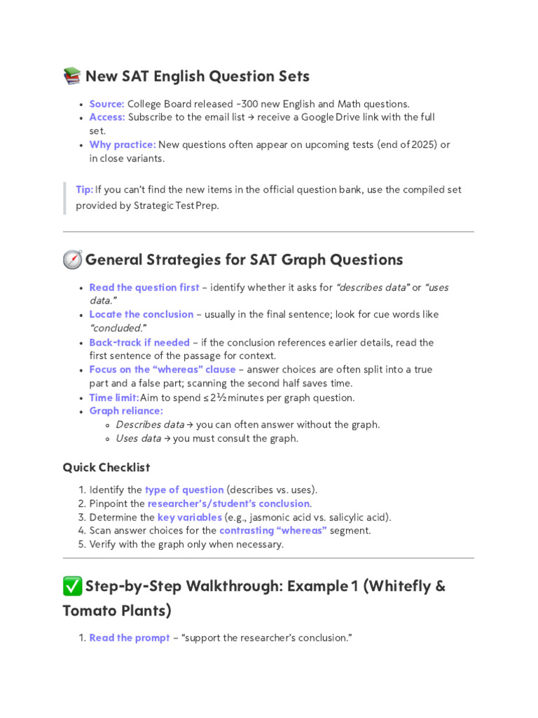 Hardest New SAT English Questions Explained | PDF
