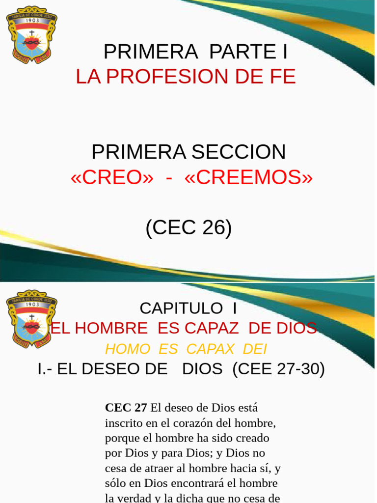 Primera Parte Cec Art 26 - 122 | PDF | Revelación | Dios