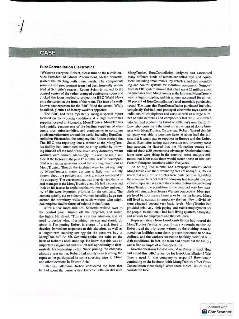 Case Studies - Special Topics in Supply Chain | PDF