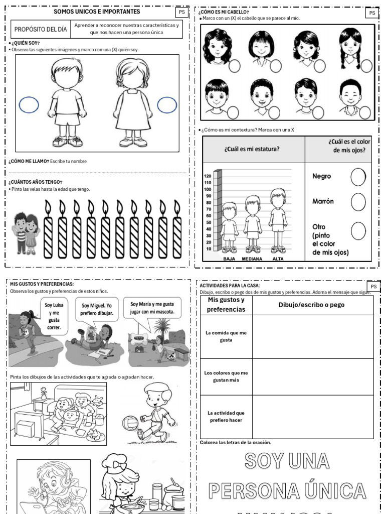 Ficha 15 Ab - Ps - Somos Unicos e Importantes | PDF