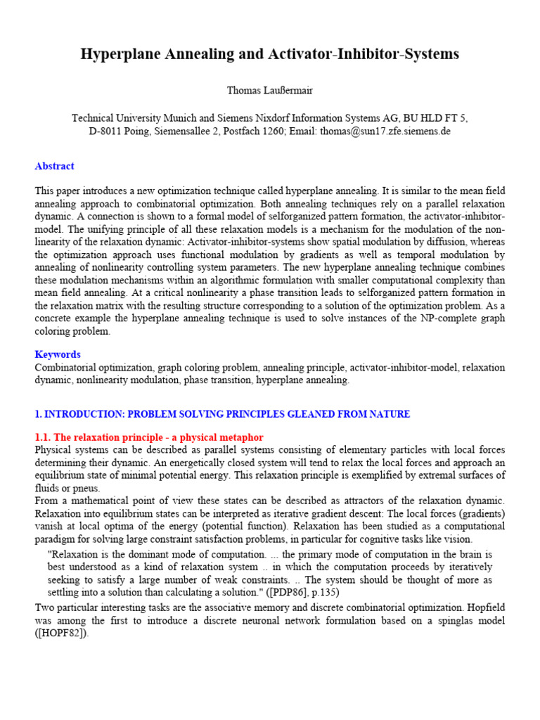 Hyper Plane Anne A Ling | PDF | Mathematical Optimization | Attractor