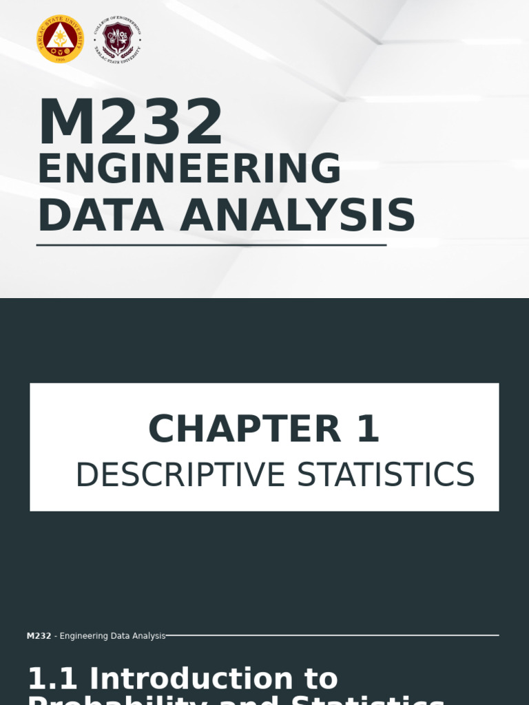 Chapter 1 Engineering Data Analysis 1 | PDF | Statistics | Data Analysis