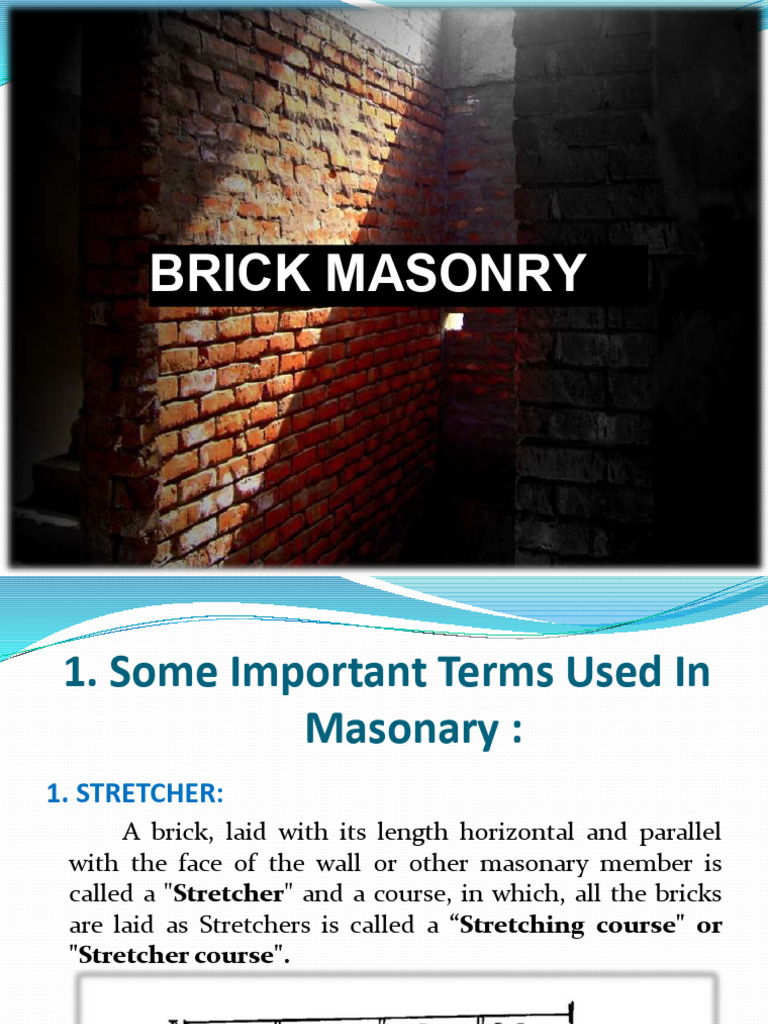 Techincal Terms in Bricks and Type of Bonds | PDF | Building Materials ...