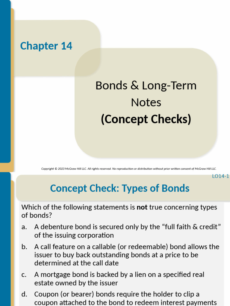 Bonds and Long-Term Notes Concepts | PDF | Bonds (Finance) | Debt
