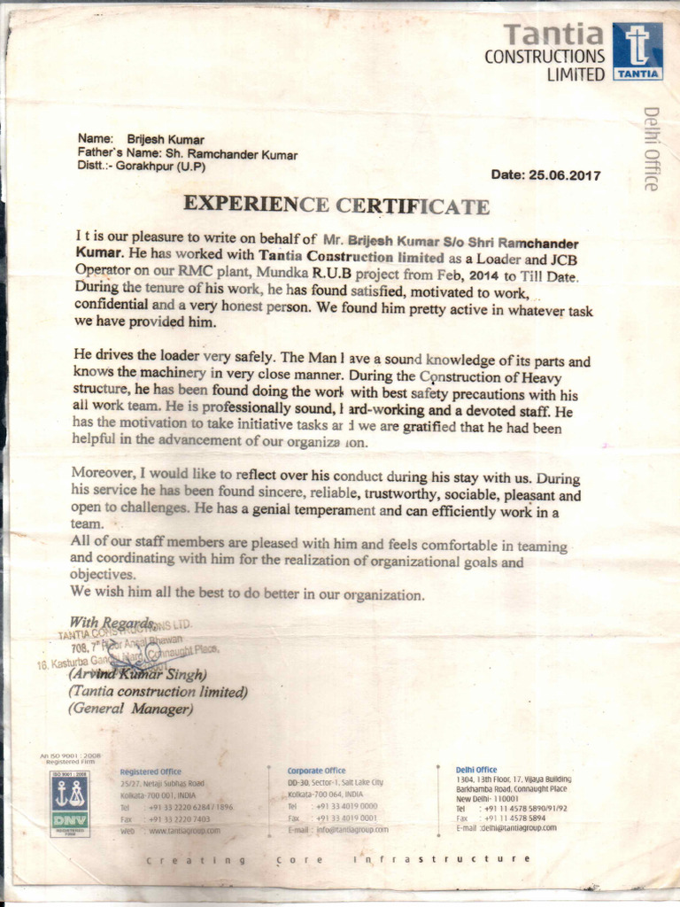 Brijesh Kumar EXP | PDF
