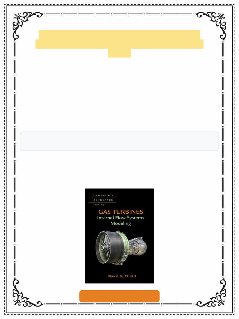 Gas Turbines Internal Flow Systems Modeling Bijay Sultanian Ebook ...