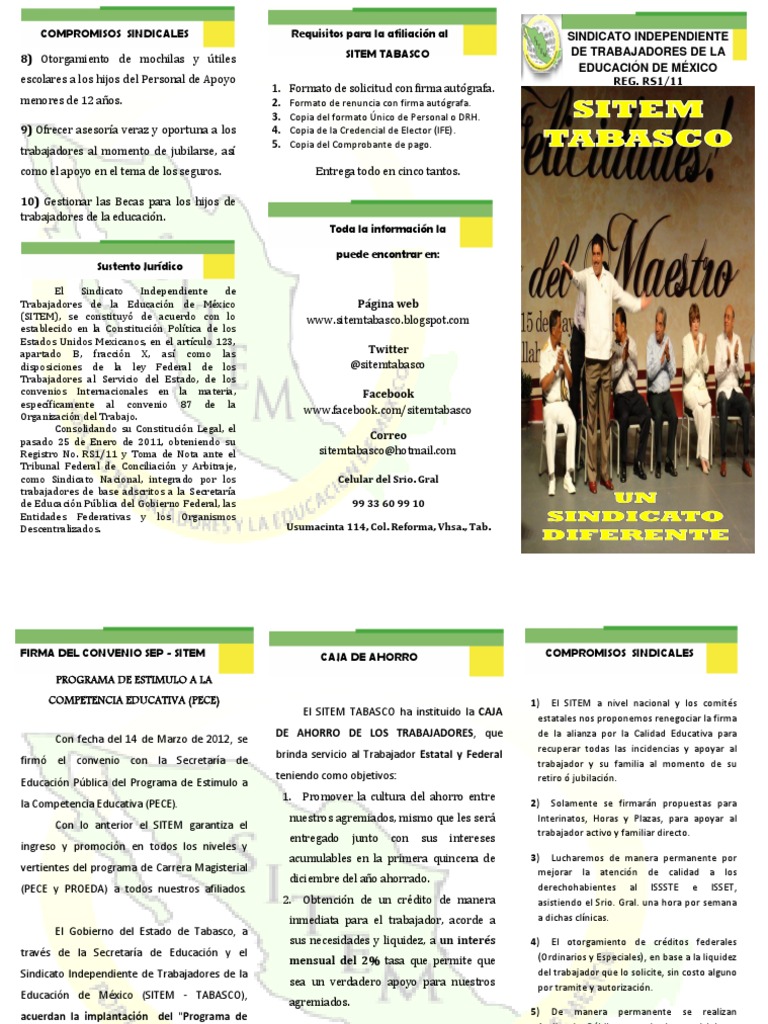 Triptico Informativo | PDF | México | Gobierno