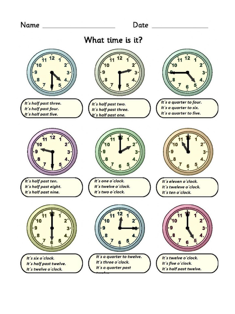 Telling The Time | PDF
