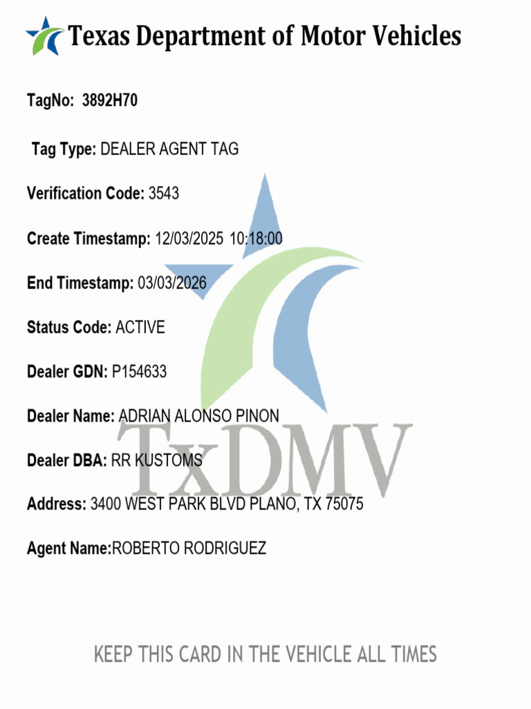 Registration 2018 Chevrolet | PDF