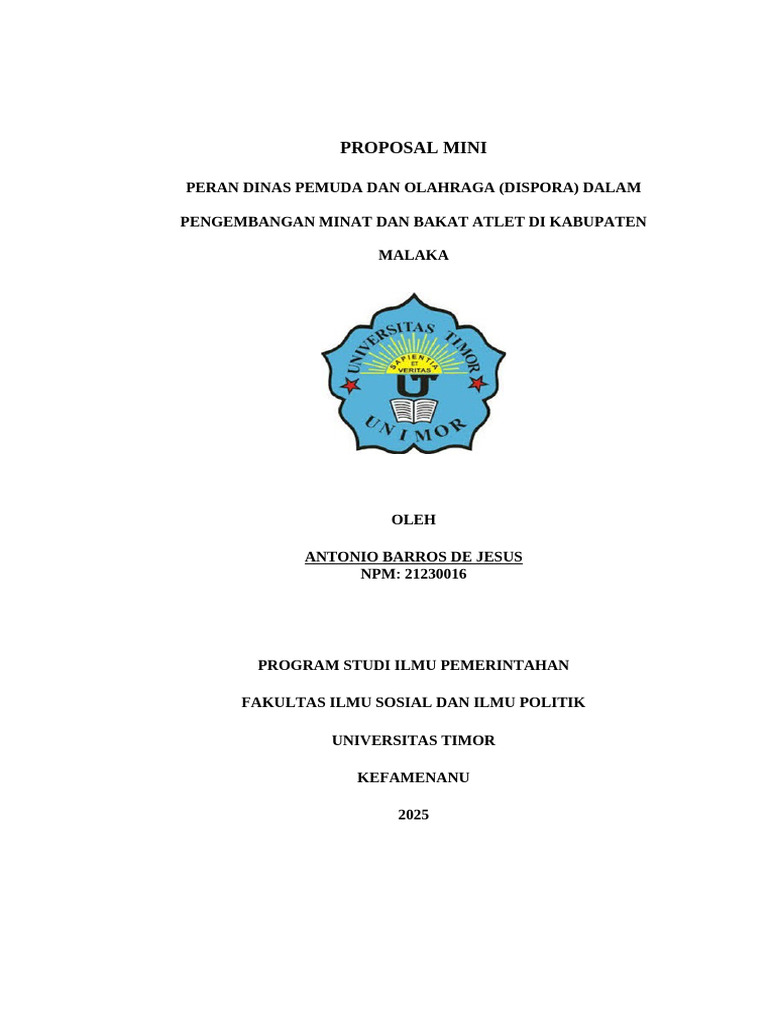 Proposal Mini Anno | PDF
