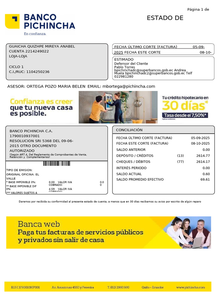 Estado de Cuenta Mirya | PDF | Bancario | Servicios financieros