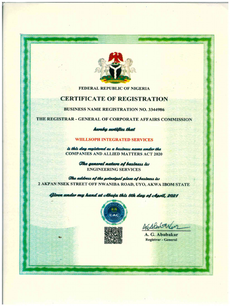 Cac Certificate | PDF