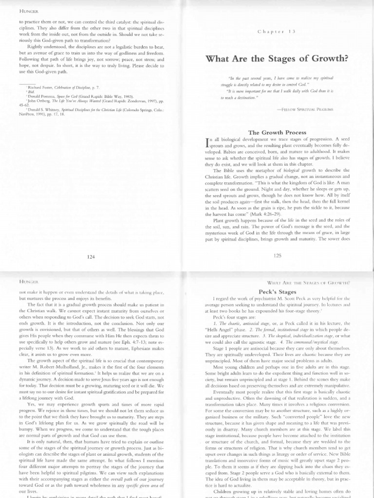 Stages of Spiritual Growth Explained | PDF | Faith | God