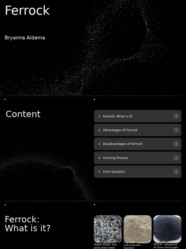 Ferrock: Eco-Friendly Concrete Alternative | PDF | Concrete | Carbon ...