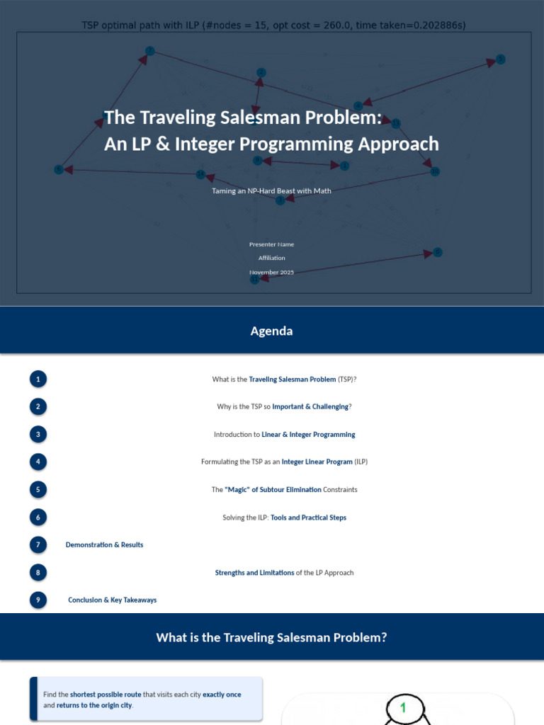 Solving the Traveling Salesman Problem | PDF | Linear Programming ...