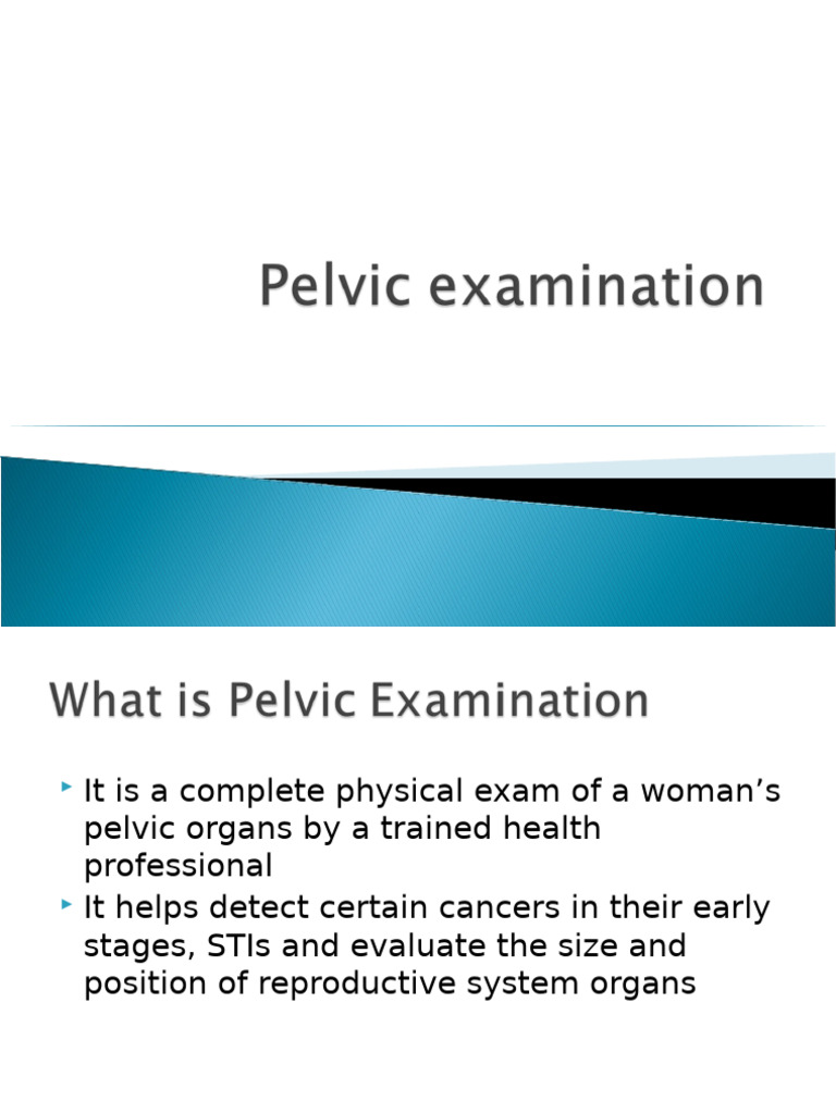 Ccp Pelvic Examination Ppt | PDF | Vagina | Labia