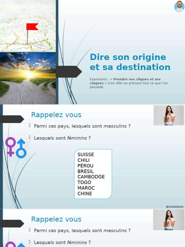 Dire son origine et sa destination | PDF | Nombre grammatical ...