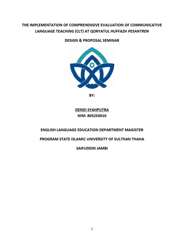 Dendi Syahputra's Proposal Thesis | PDF | Linguistics | Cognition