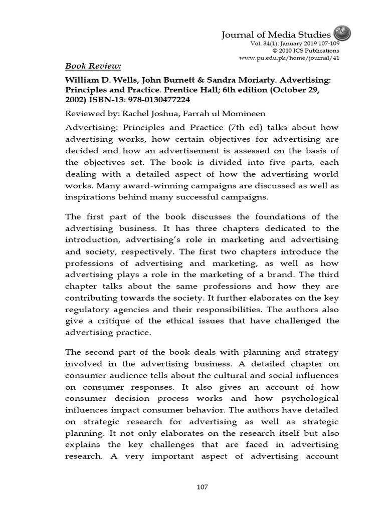 Journal of Media Studies | PDF | Advertising | Marketing Communications