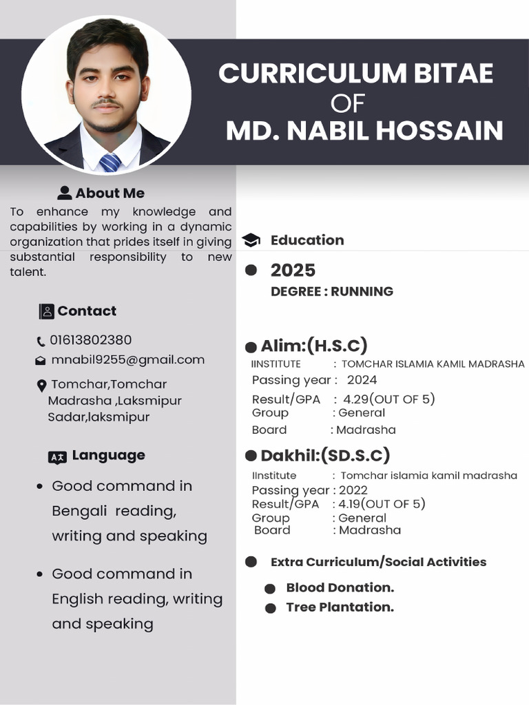 MD - Nabil Hossain CV | PDF