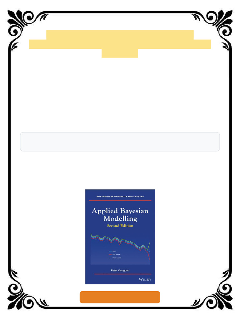 Applied Bayesian Modelling 2nd Edition Peter Congdon ebook full digital ...