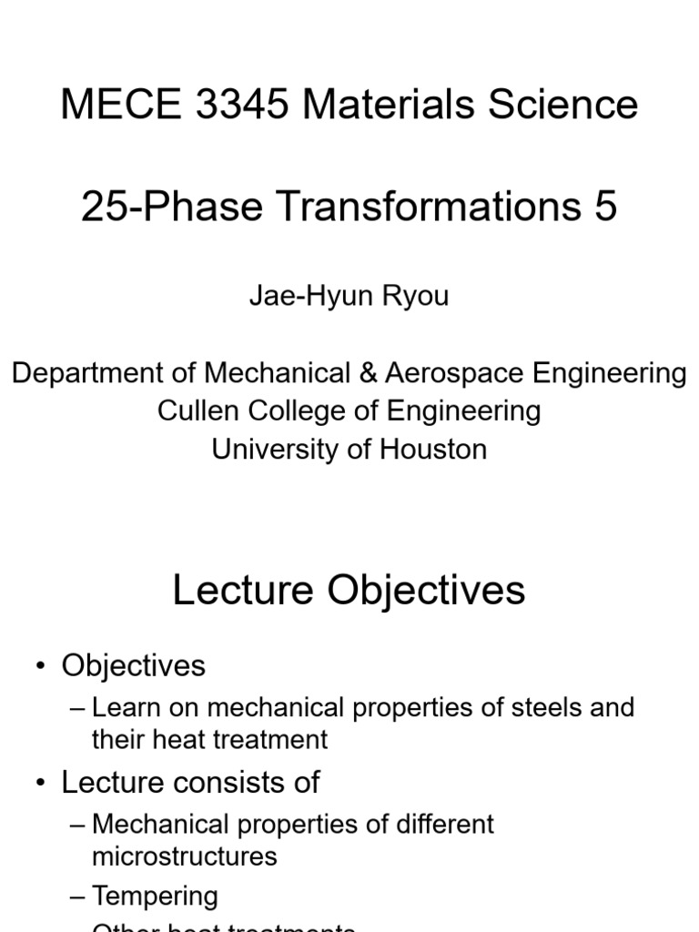 MECE 3345 25-Phase Transformations 5 | PDF | Heat Treating | Iron