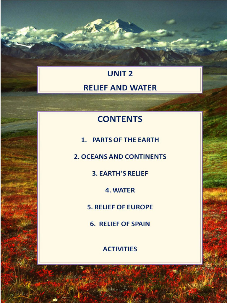 TEXT BOOK-1 ESO-UNIT 2-RELIEF WATER | PDF | Earth | Oceans