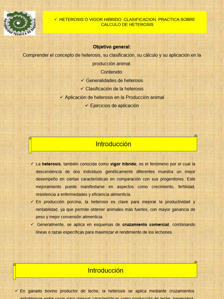 Clase 13 Heterosis o Vigor Hibrido. Clasificacion. | PDF | Biología ...