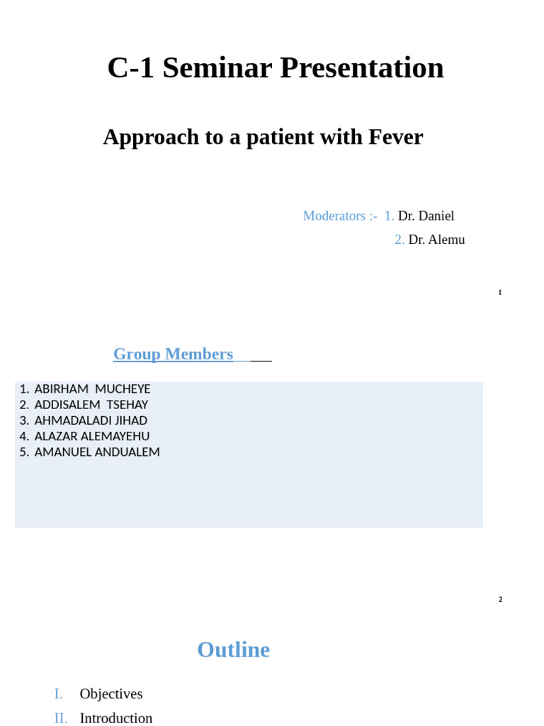 00- Approach to a Patient With Fever هااام | PDF | Fever | Medical ...