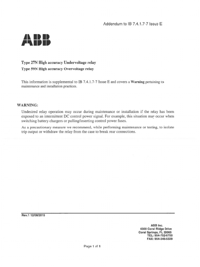 27N IB74177e With Addendum | PDF