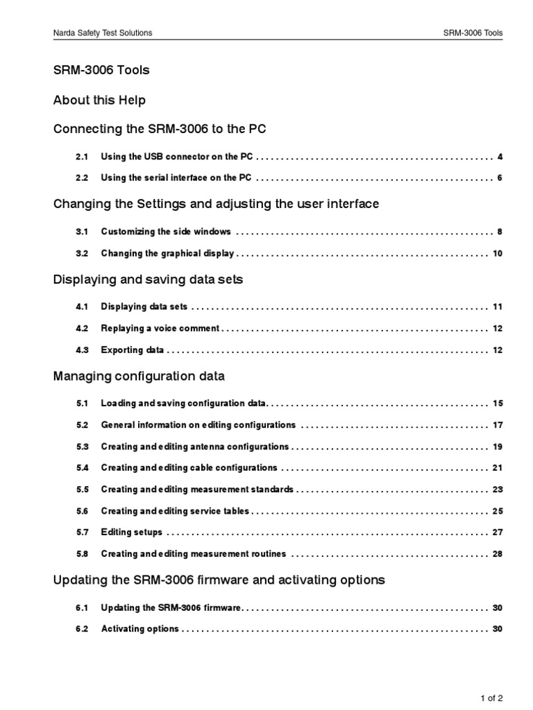 SRM 3006 Tools - EN - 11 2009 | PDF | Usb | Comma Separated Values