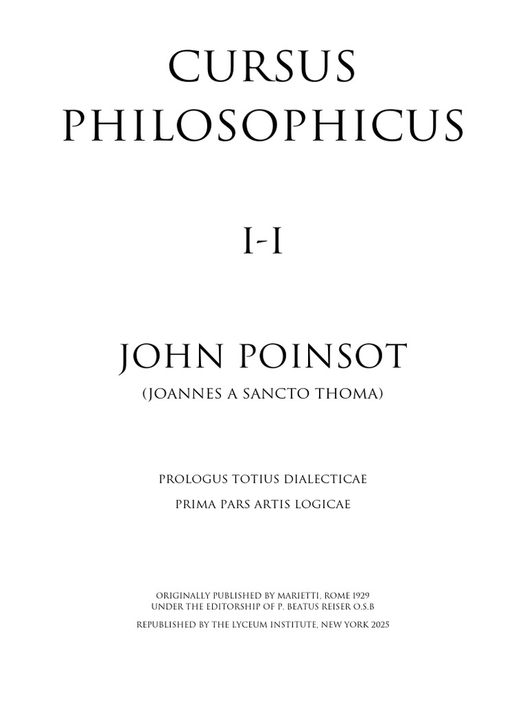 Poinsot[1631-32]-1-ArtisLogicae | PDF