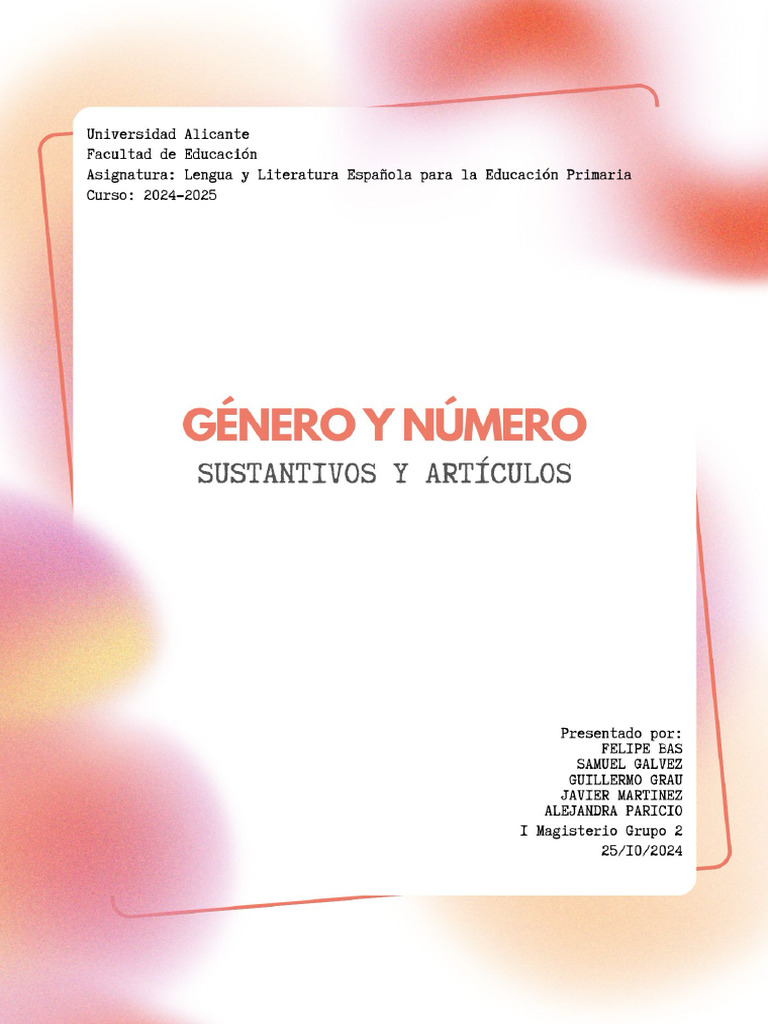 GR2 TRA LENGUA Género y Número 1LLEP2hh4 | PDF | Género gramatical ...